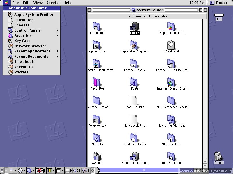 Operating System Screenshot: apple macos 9 05